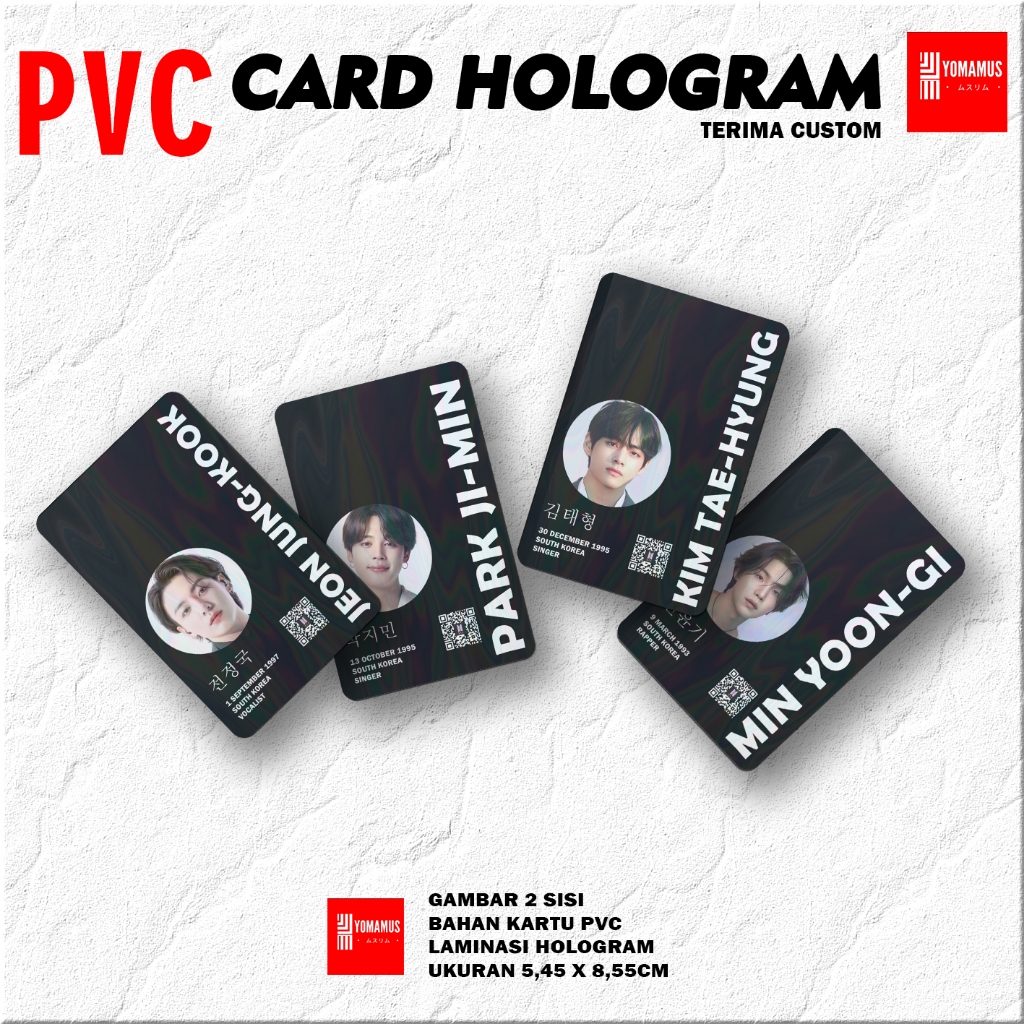 Premium 2-sided Photocard - BTS Hologram - Id Card - Custom Card ...