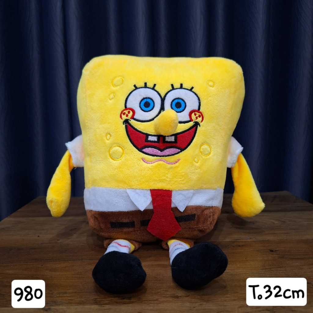 MERAH Cute Beautiful Big Red Cheek Spongebob Doll | Shopee Malaysia