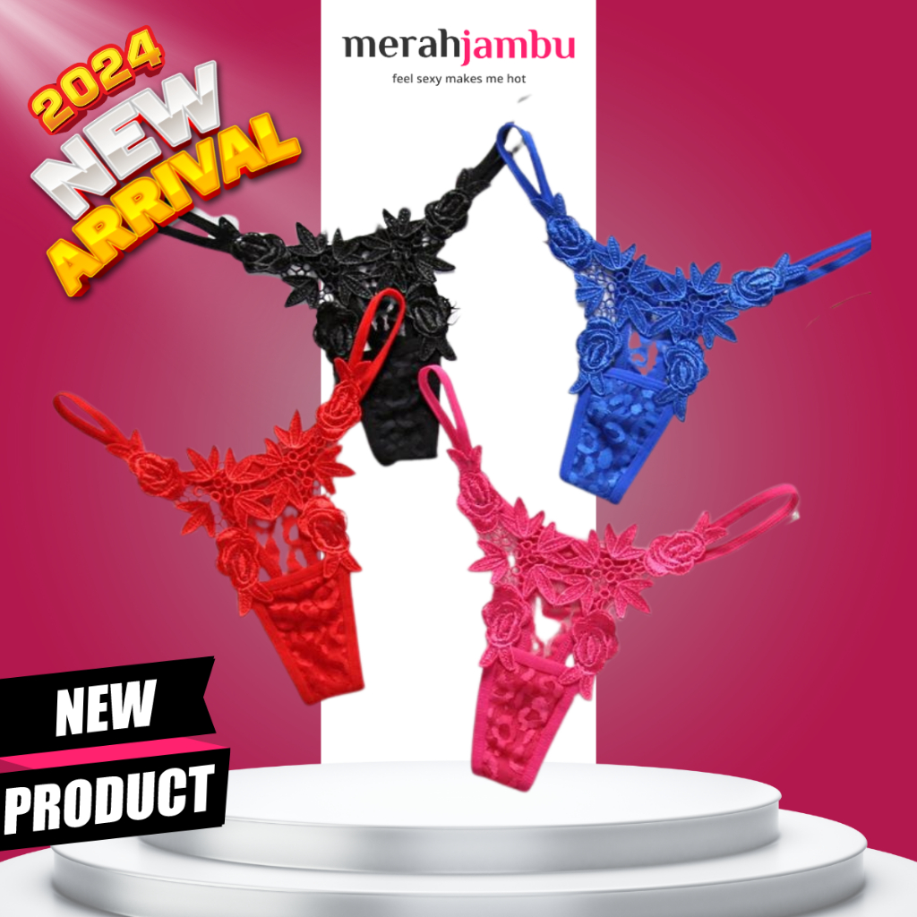 Mj Women's G-String Sexy Underwear Open Crotch Fuschia Import 1079 | Shopee Malaysia