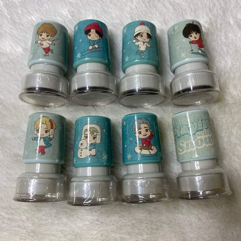 Sharing Official Merchandise BTS Tiny Tan Stamp Set Jimin RM Jhope V Suga Jungkook Jin be ...