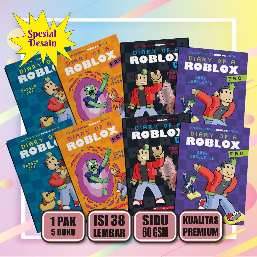 Custom Diary Of a Roblox 38 Sheets Writing Book / School Writing Book ...