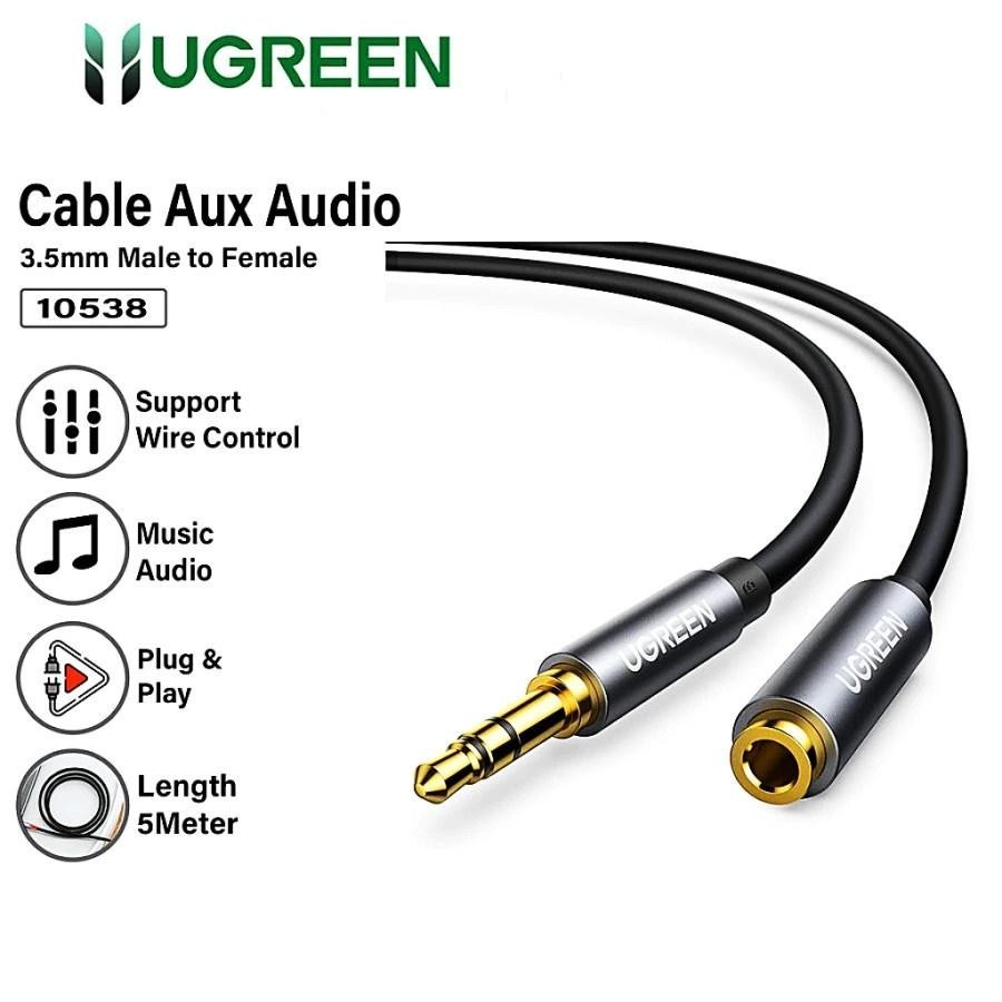 Ugreen Aux Audio Cable Extension 3.5mm Male to Female 5M (10538 ...