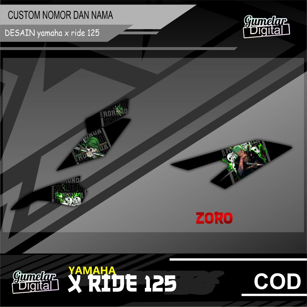 Simple STRIPPING YAMAHA X RIDE 125 RORONOA ZORO ONE PIECE Has Been Cut ...