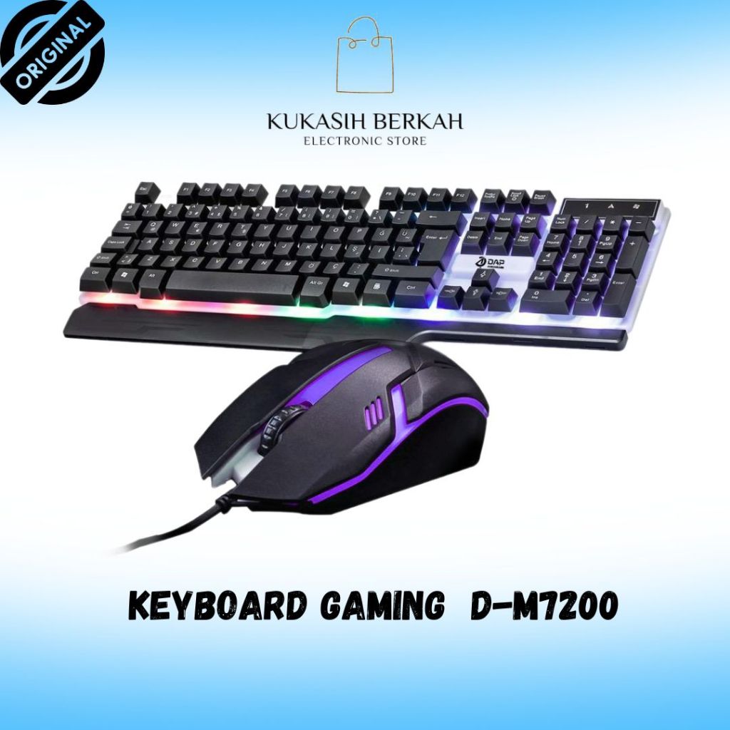 Dap Gaming Keyboard and Mouse RGB D-M7200 Wired Gaming Keyboard and ...