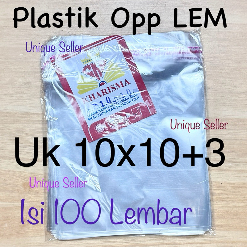 Plastic Opp Bread Crackers (Seal/GLUE) 10x10 cm contains 100 / Opp Cracker Seal Plastic Bags ...