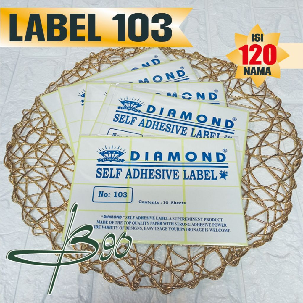 PUTIH Invitation Label Sticker 103 Plain white contains 120 names ...