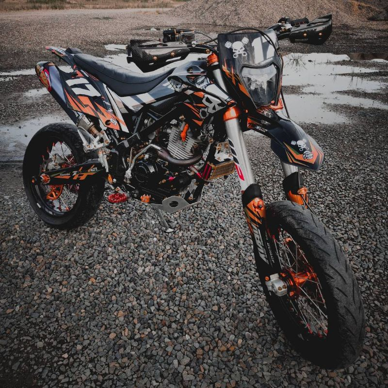 Dtracker 150 SE MOTORCYCLE FULLBODY DECAL STICKER COOL SUPERMOTO MOTIF ...