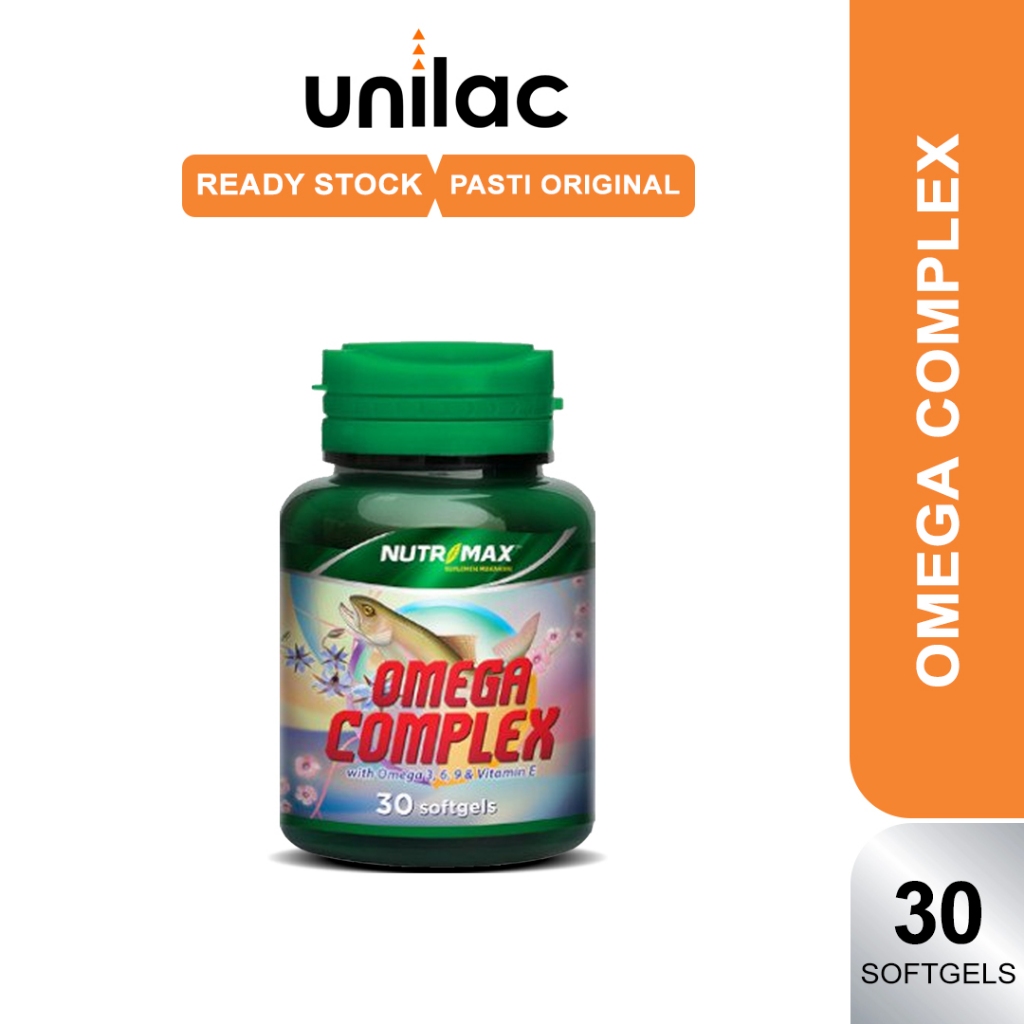 (30 Softgels) Nutrimax Omega Complex Omega 3 6 9 Plus Vitamin E High ...