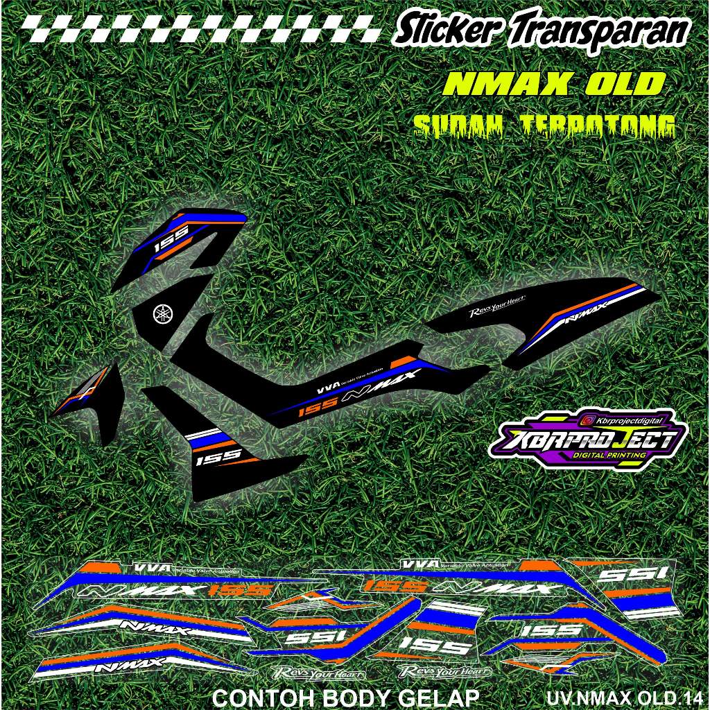 Nmax OLD Transparent PREMIUM Transparent STRIPING Sticker Cool ...