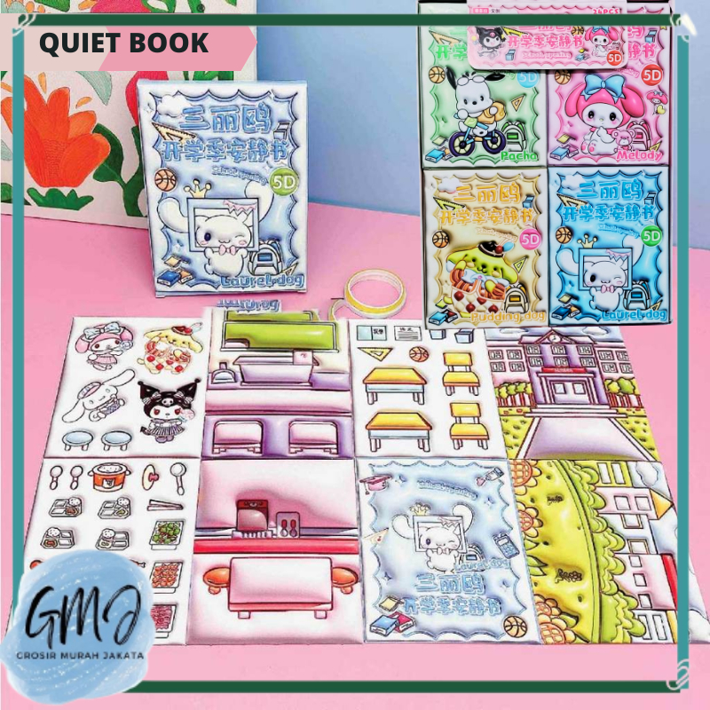 Sanrio Quiet Book Sticker Book DIY Sanrio Toy Educational Toy Busy Book ...