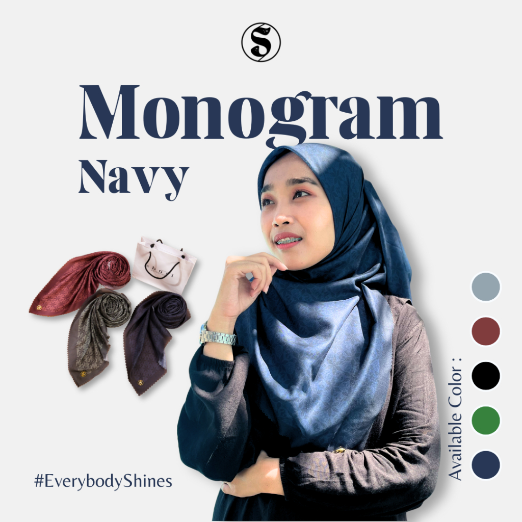 Monogram Series Shasi Hijab Hijab Square Motif Tryspan Premium Laser ...