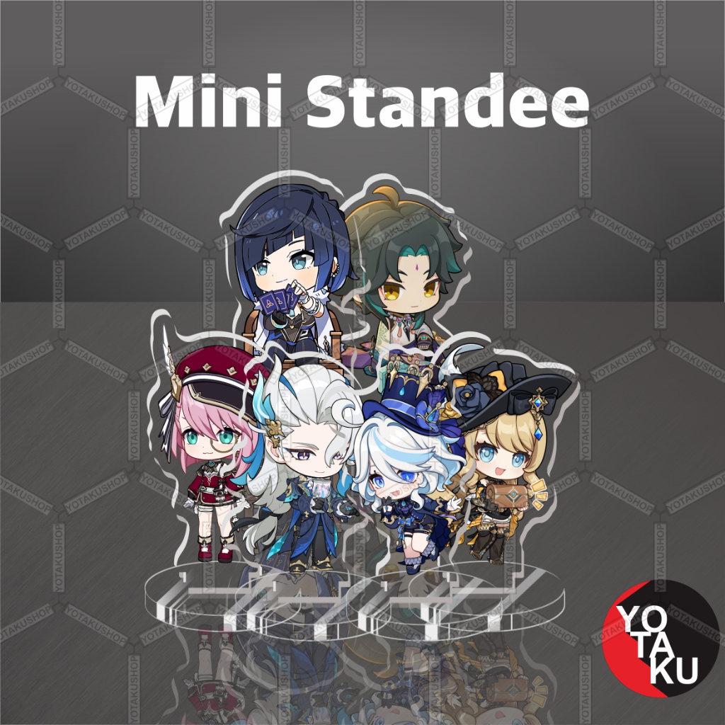Mini Standee Figure Anime Acrylic Genshin Impact Series 11 Neuvillette ...