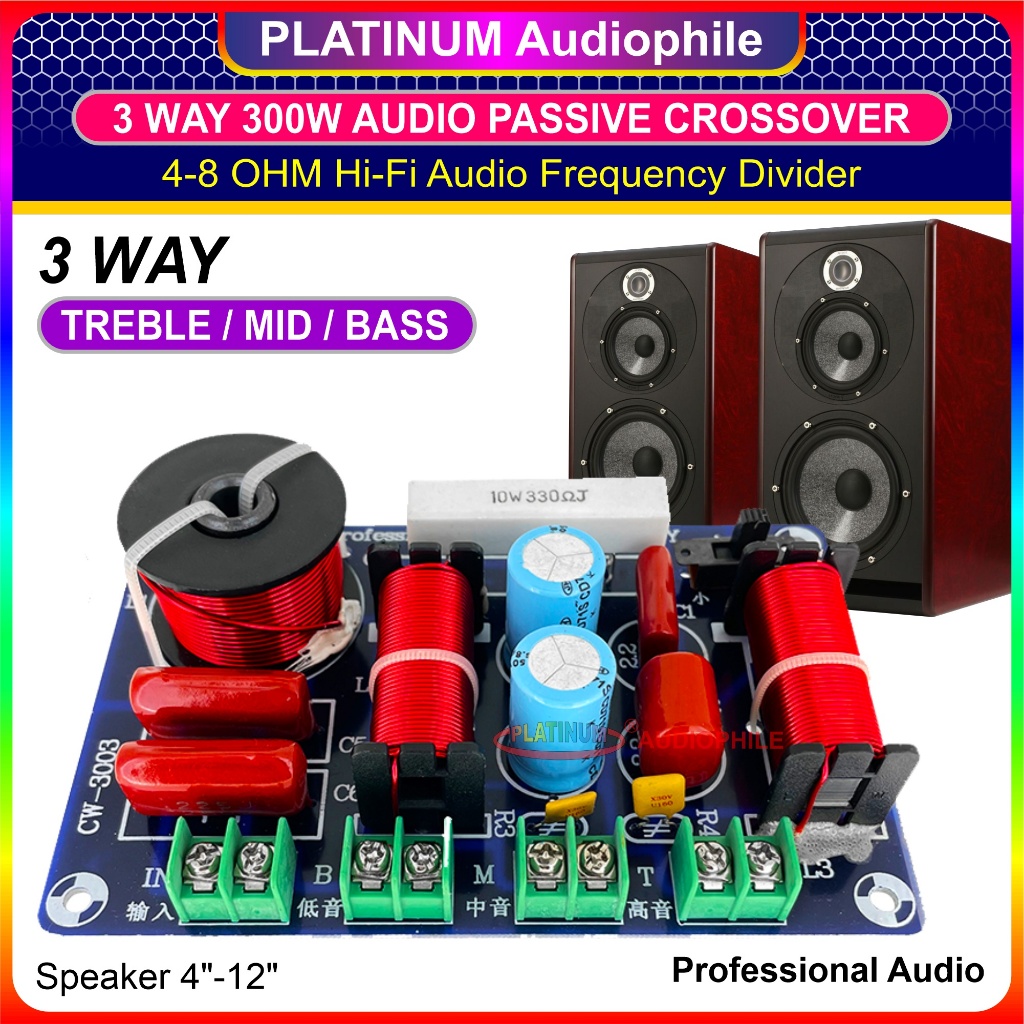Passive Crossover 3 Way Treble Midle Bass Passive Speaker Crossover CW ...