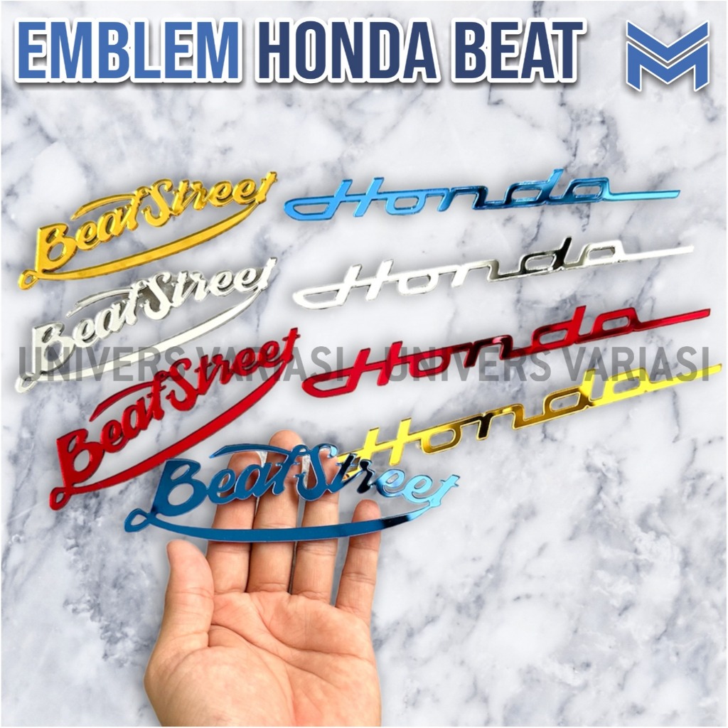 Honda BEAT STREET Motorcycle EMBLEM SET (2PSC) Left Right Acrylic ...