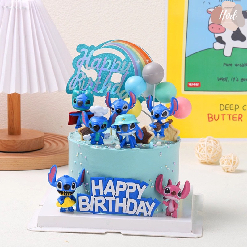 Topper Stitch Figure Cake Decoration Set Lilo and Stitch Toy Display ...