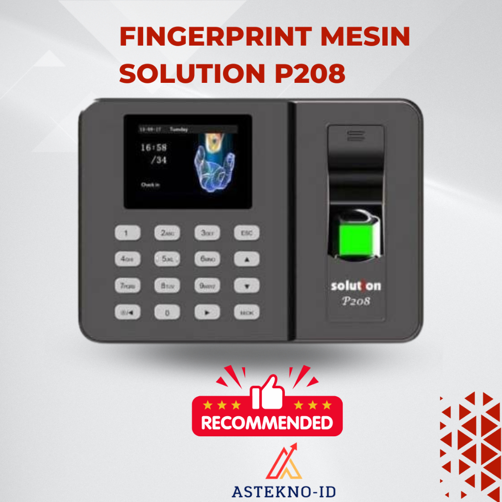 MESIN Fingerprint Solution Machine P208 Fingerprint Attendance | Shopee ...