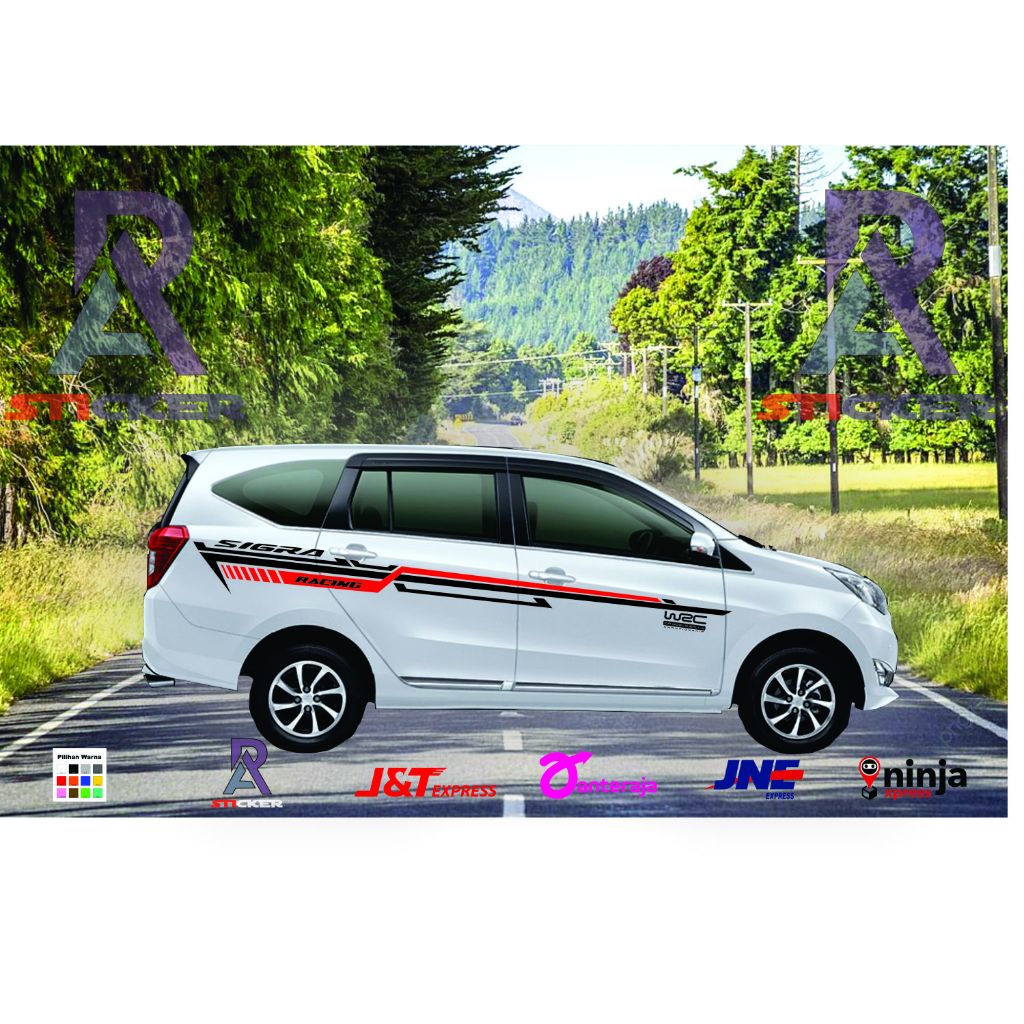 Sigra Stickers!!!Newest Sticker CUTTING LIS Side BODY WRC Car SIGRA ...