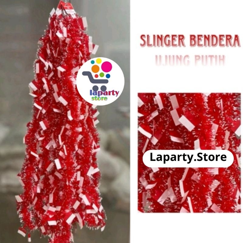 MERAH PUTIH Slinger Red And White Flag White Tip/RI Anniversary ...