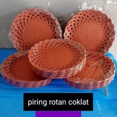 12pcs!!! Wk RATTAN PLASTIC PLATES (PRICE DOZENS) Thick Plastic Rattan ...