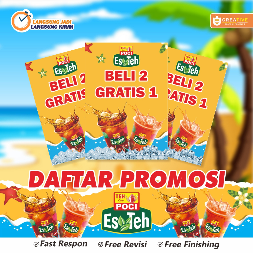 Print Iced Tea Promotion List (Can Custom Design) | Shopee Malaysia