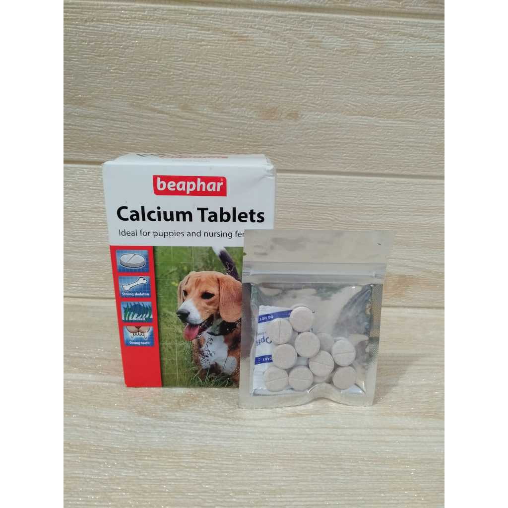 Dog Calcium Beaphar Calcium Puppy & Nursing tablets REPACK contains 12 ...