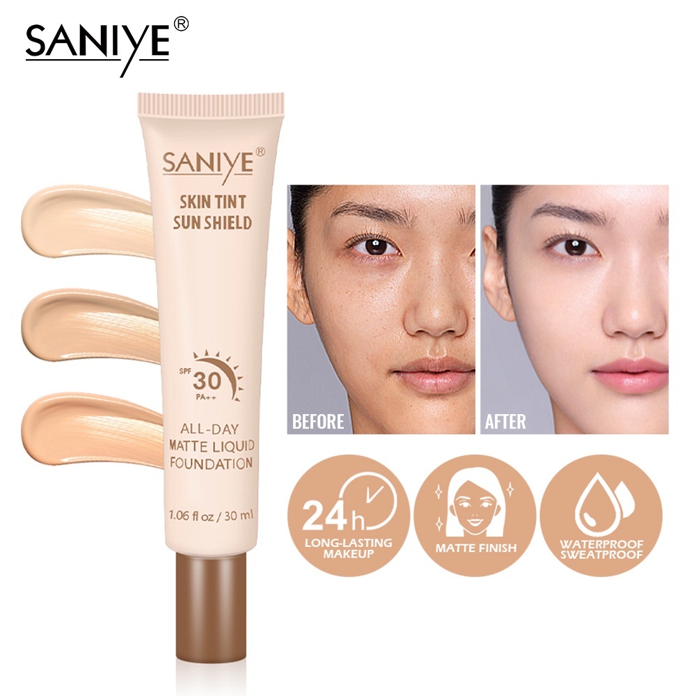 Saniye Matte Foundation Cream Foundation SPF30 Sunscreen 4colors ...