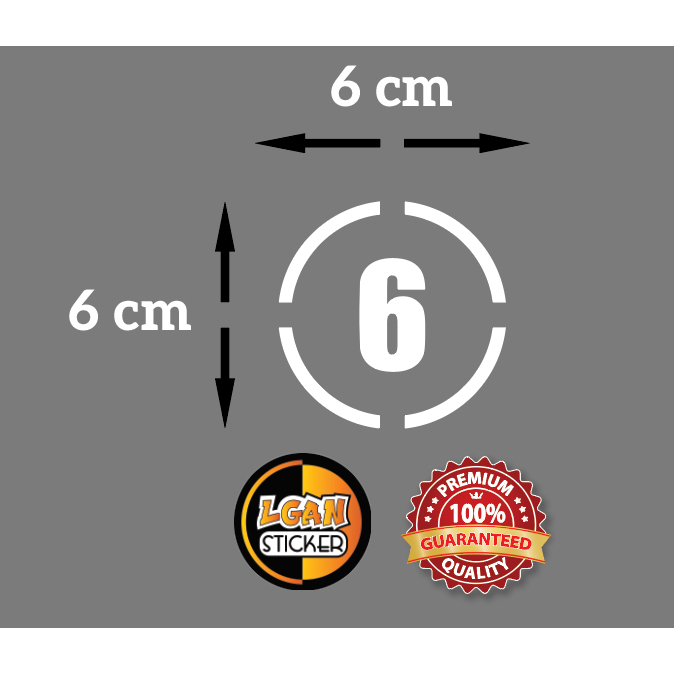 Round Strip Model Number Sticker, Revlektive Material, Diameter 6 cm ...