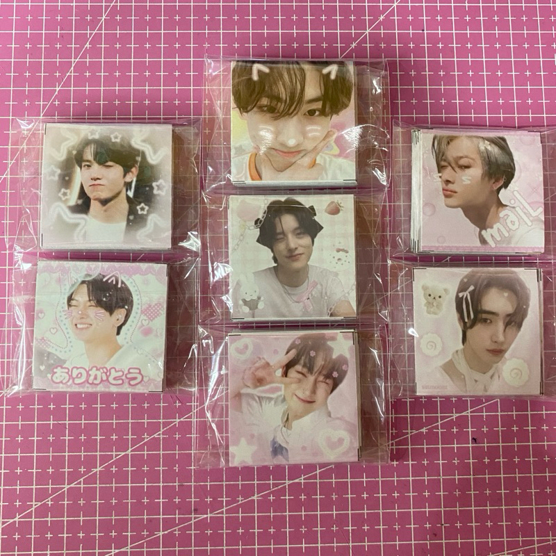24pcs ENHYPEN STICKER MAIL 4x4CM PINK CUTE | Shopee Malaysia