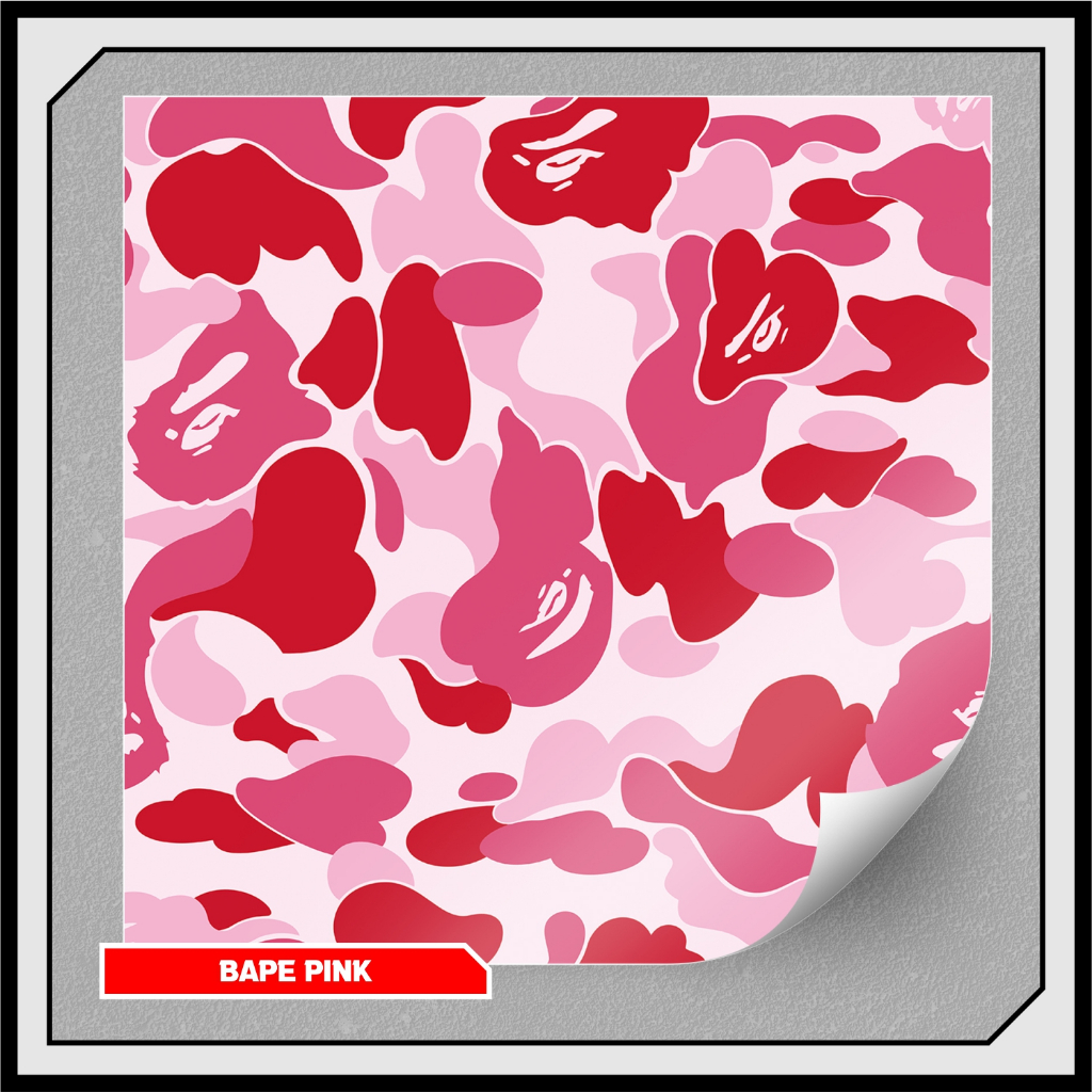 Bape Camo Motif Decal Sticker Sticker Size 50 x 50 cm | Shopee Malaysia