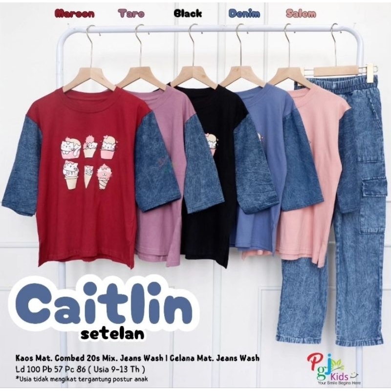 Caitlin/daily SET JEANS Teen Original by PGJ Kids | Shopee Malaysia