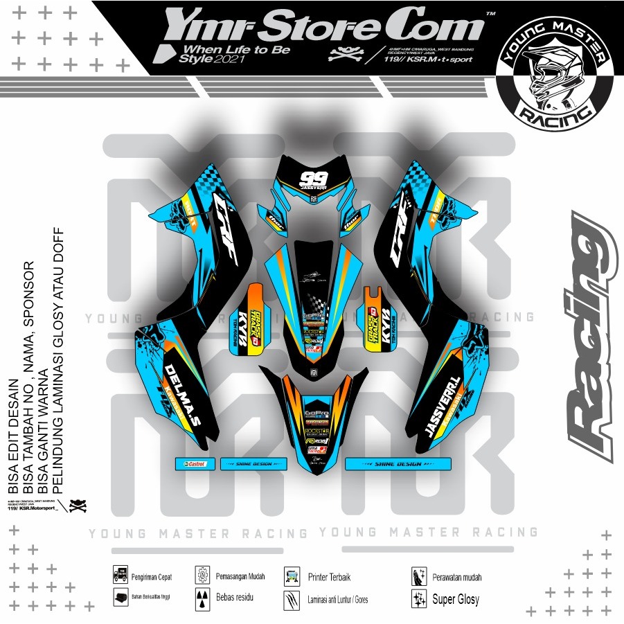 Decal/sticker WR155/CRF 150L/KLX BF/DTX/KLX gordon /KLX BF full body ...