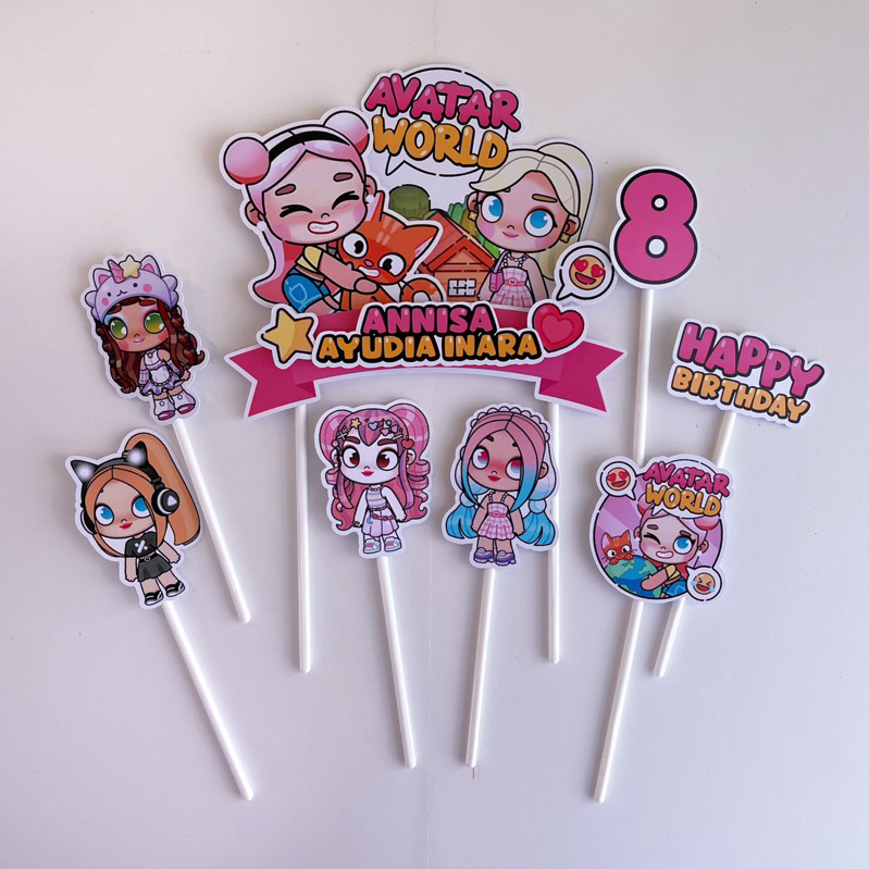 Avatar World Character 3D Cake Topper Tart Cake Decoration Cake Pick ...