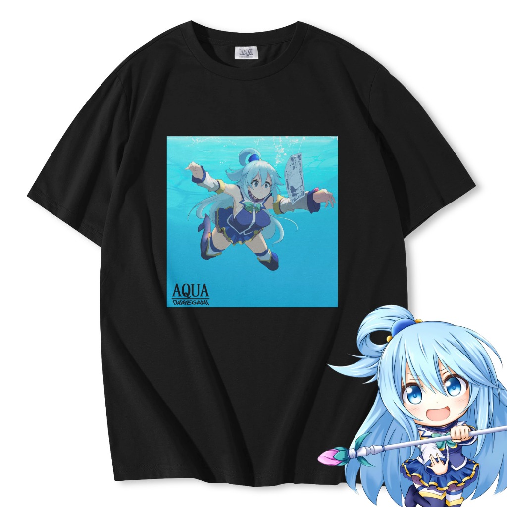 Konosuba Aqua Nevermind Anime Manga Otaku T-Shirt Isekai Damegami Waifu ...