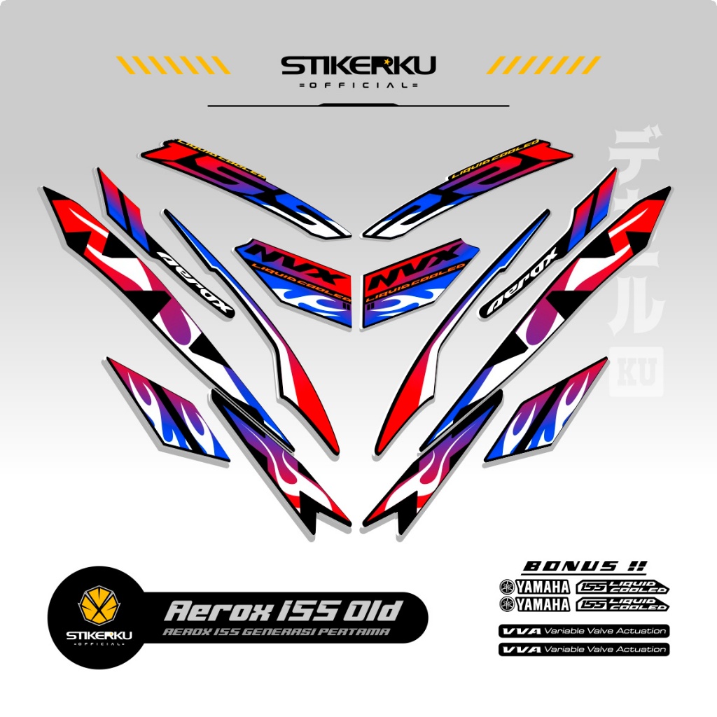 Old AEROX STRIPING 155 MOTIF 68/OLD AEROX Sticker/AEROX 155 Variation ...