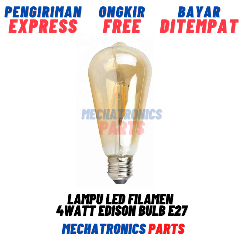 Edison 4WATT LED FILAMENT Lamp 4W FILAMENT BULB E27 | Shopee Malaysia