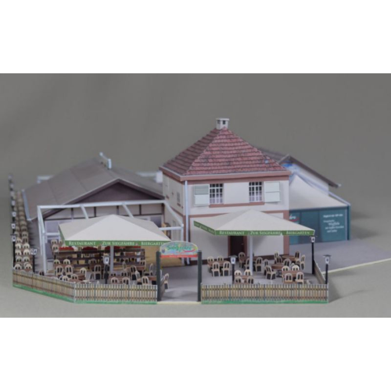 European restaurant diorama papercraft Pattern Sheet 1:100 Scale (OP ...