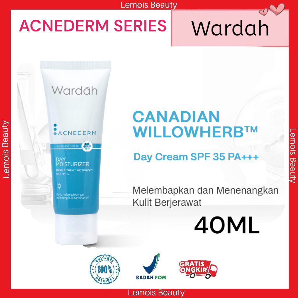 Lemoisbeauty- Wardah Acnederm Day Moisturizer 40ml - Acne Face ...