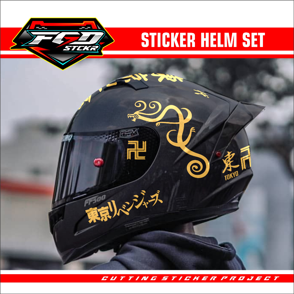 HELMET STICKERS - TOKYO REVENGERS TOKYO MANJI TOMAN SET FOR HELMETS ...