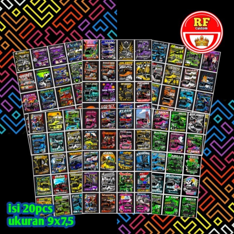 (isi 20pcs) ORIGINAL BUS STICKER/BASURI BUS STICKER/TELOLET BUS STICKER ...