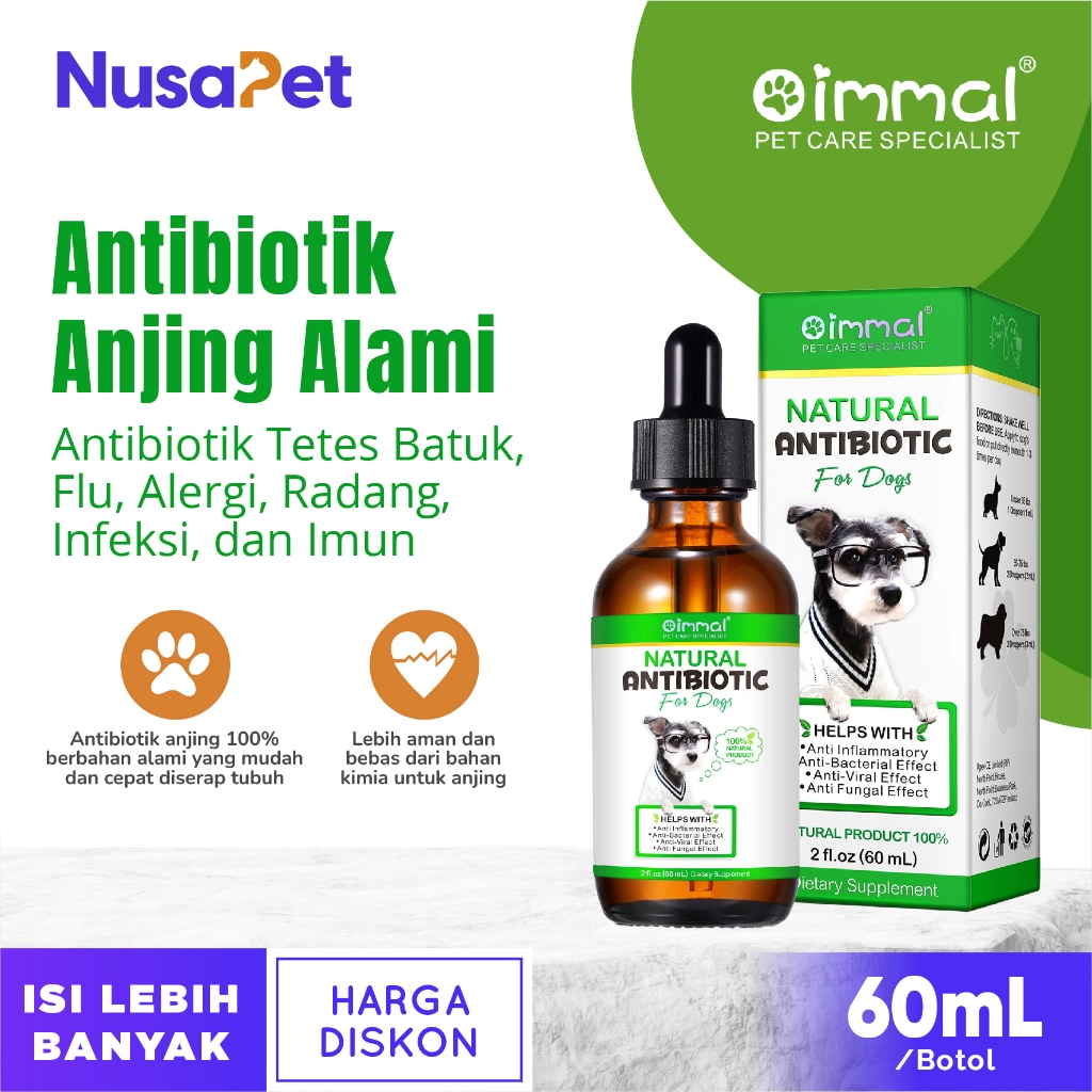 Oimmal Natural Dog Antibiotics - Antibiotic Drops Cough Dogs, Flu ...