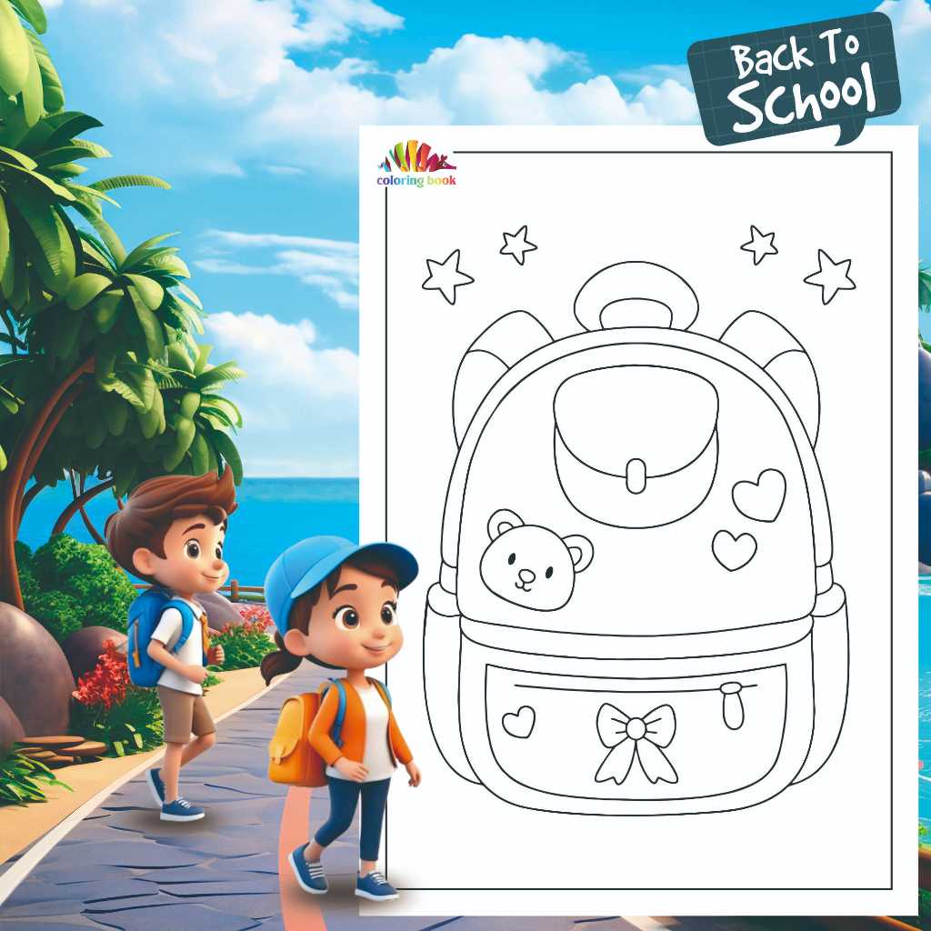 COLORING PAPER / COLORING / DRAWING PAPER / BACK TO SCHOOL A / COLORING ...