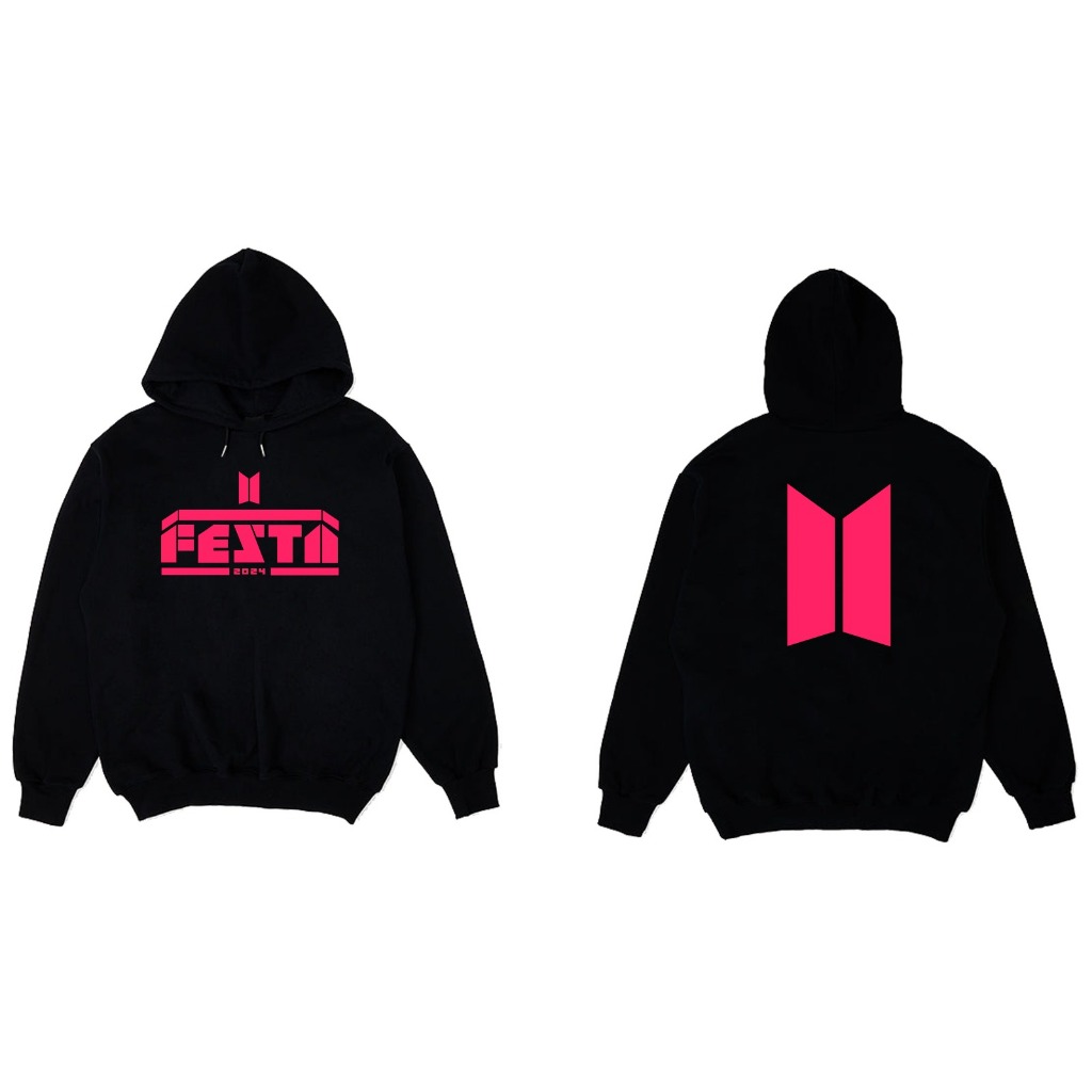 Bangtan Festa 2024 Hoodie Jacket With Large Screen Printing And Big BTS ...