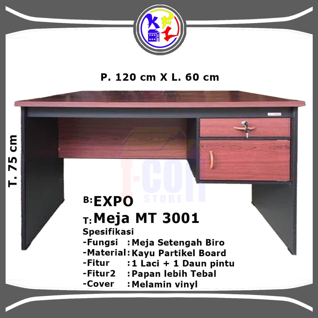 Expo Work Desk MT 3001 Office Desk 1/2 Bureau Study Desk Writing Desk ...