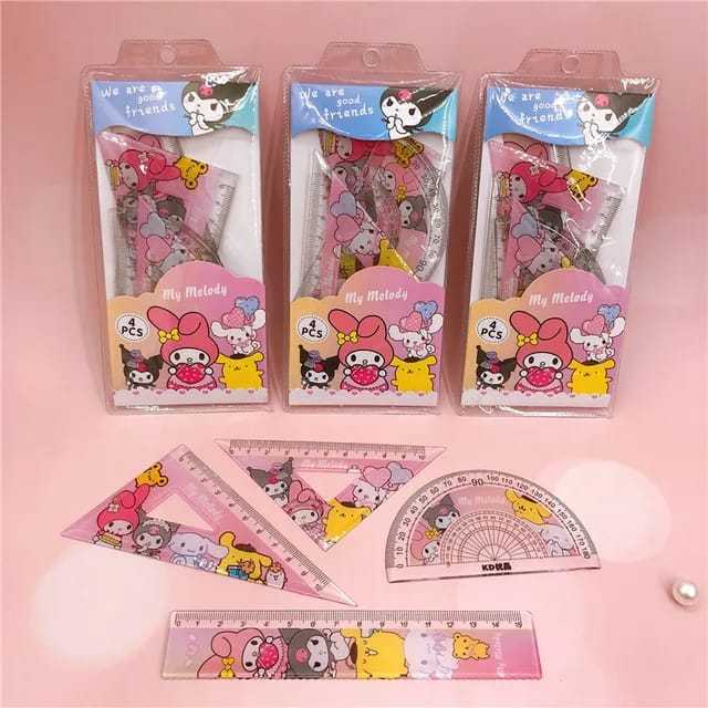 SANRIO Ruler Kuromi My Melody Cinnamoroll Pompompurin | Shopee Malaysia