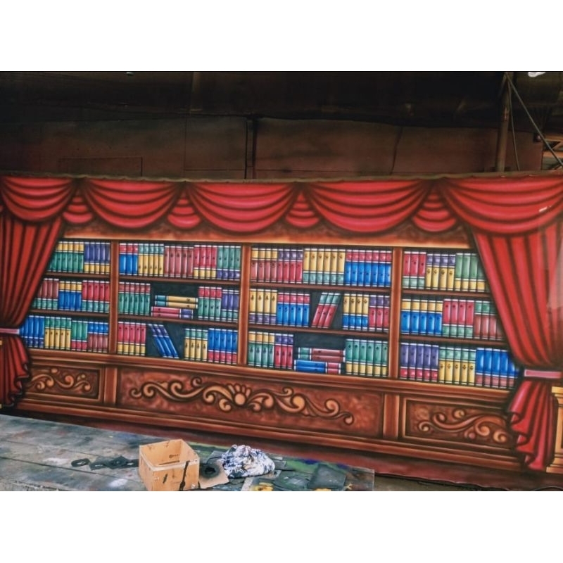 Bookshelf Graduation Background 3x6m Studio Photo Backdrop | Shopee ...