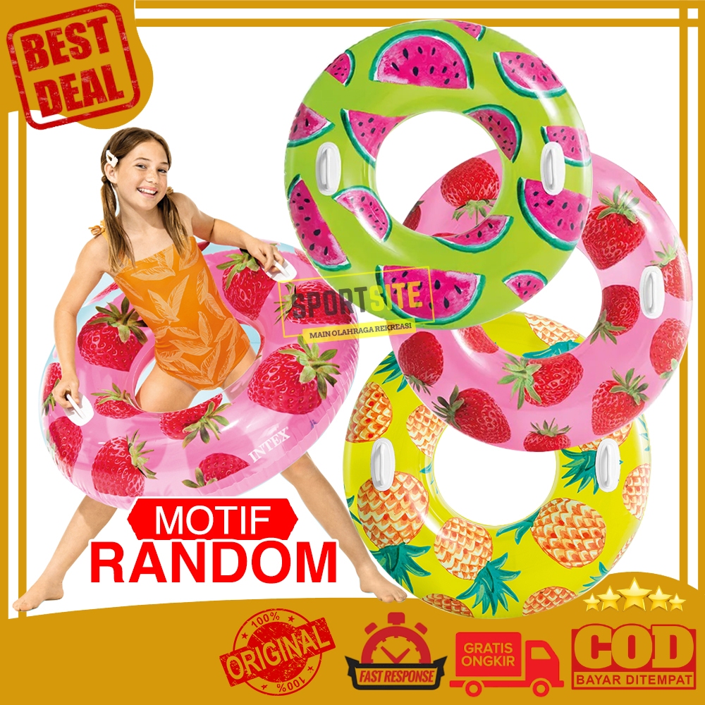 Intex Tropical Fruit Tubes Fruit Swimming Round Tire Float 1.07m ...