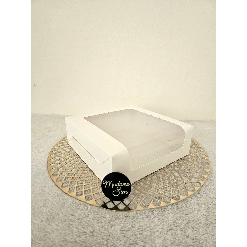 Ivory BOX - Rice BOX - CAKE BOX - CAKE BOX 22x22x7 - Window (Content ...