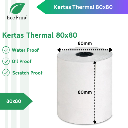 Ecoprint Thermal Receipt Paper / Cashier Paper 80x80 | Shopee Malaysia