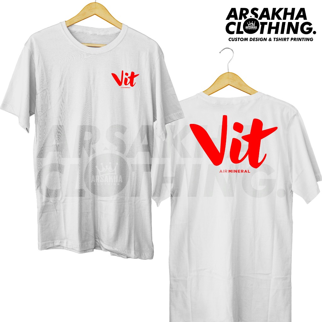 T-shirt Vit Mineral Water Logo v2 Latest Distro Cotton Combed 30S ...