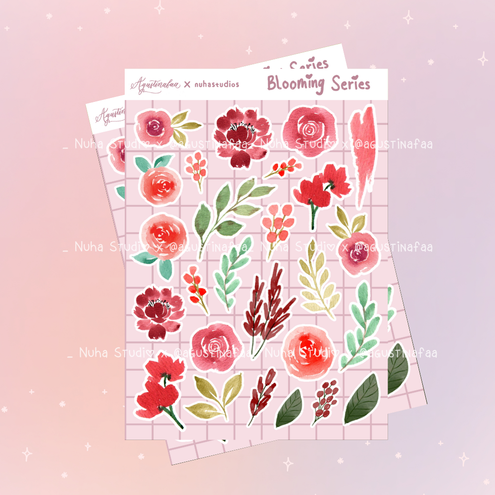MAWAR Sticker by agustinafaa | Blooming Series Of Rose Leaf Blooming ...